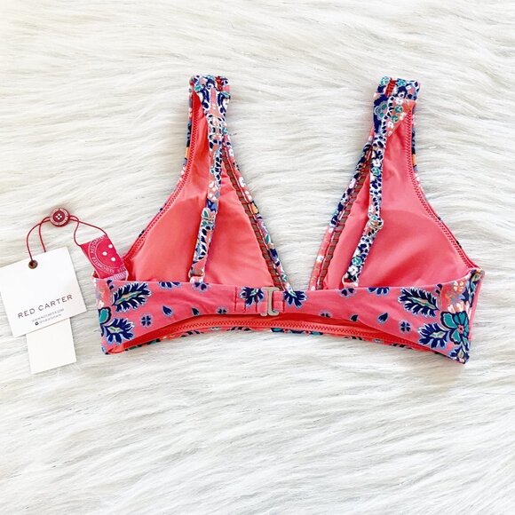 Red Carter | Swim | New Red Carter Positano Plunge Bikini Swimsuit Top ...